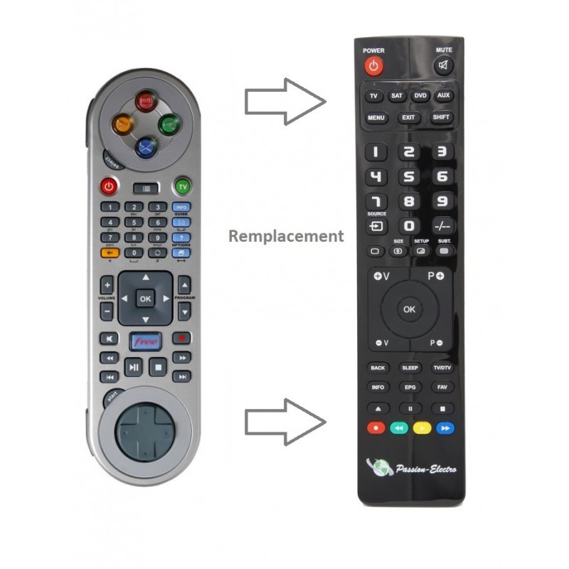 Telecommande Free, Télécommande de remplacement pour Freebox V5, HD...